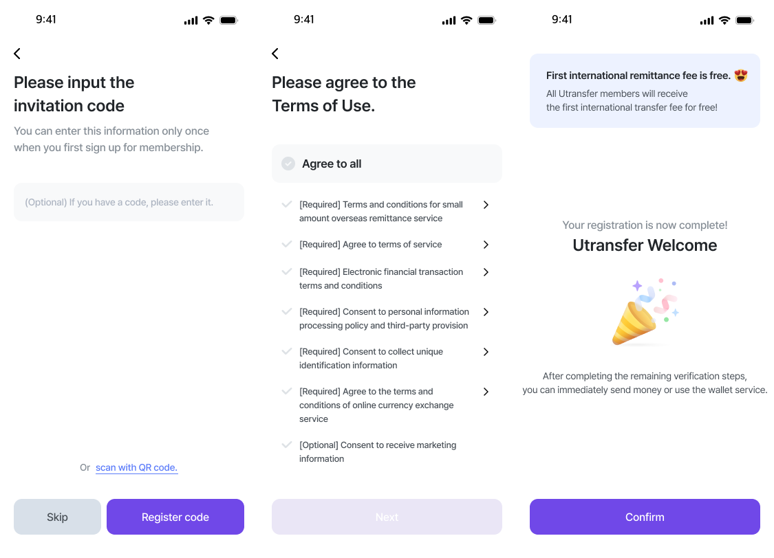 Register_foreigners (APP) – Utransfer